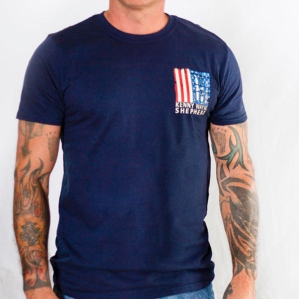 RED WHITE BLUE KWS "Mens" T-Shirt – KENNY WAYNE SHEPHERD GEAR