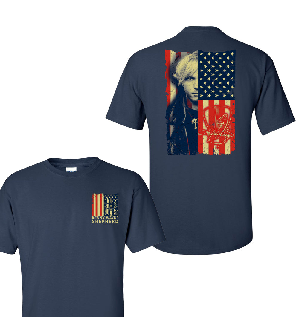 RED WHITE BLUE KWS "Mens" T-Shirt – KENNY WAYNE SHEPHERD GEAR